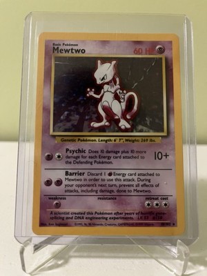 Mewtwo 1999 Vintage Holo Rare Pokémon Card Mint Condition, First ...