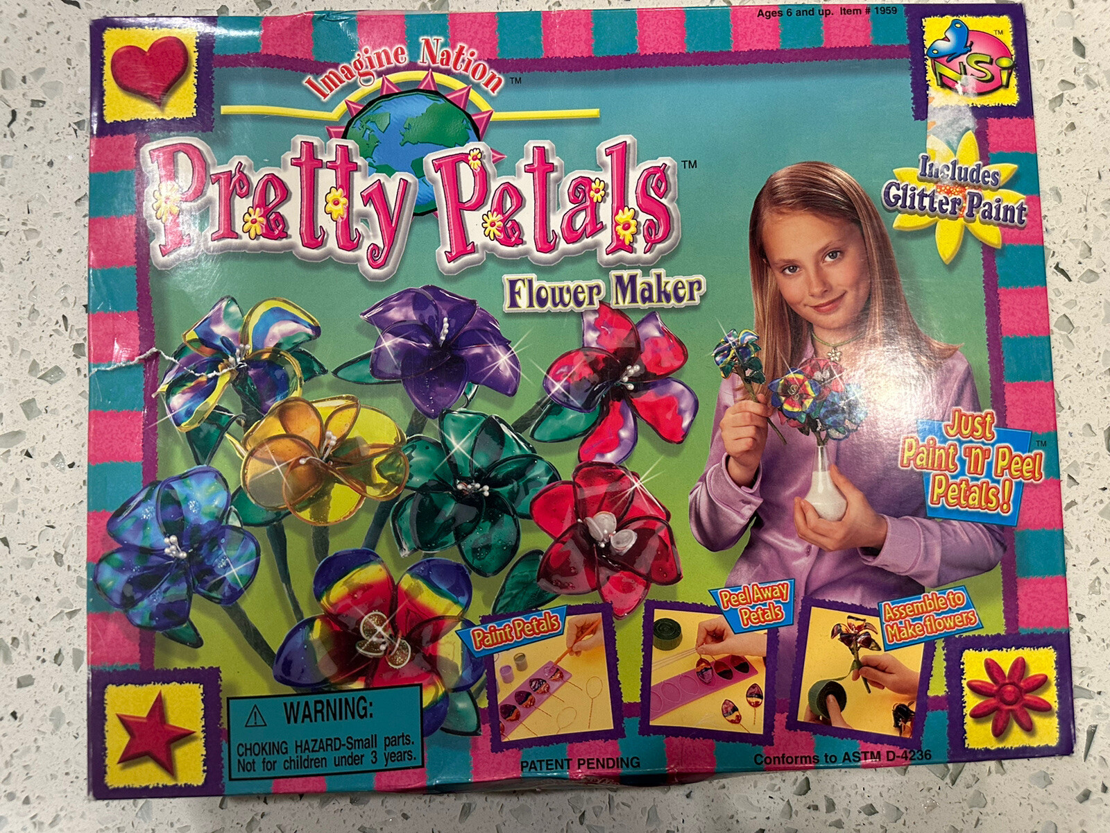 1999 Vintage Pretty Petals Paint & Peal Flower Maker Kit Irwin Imagine ...