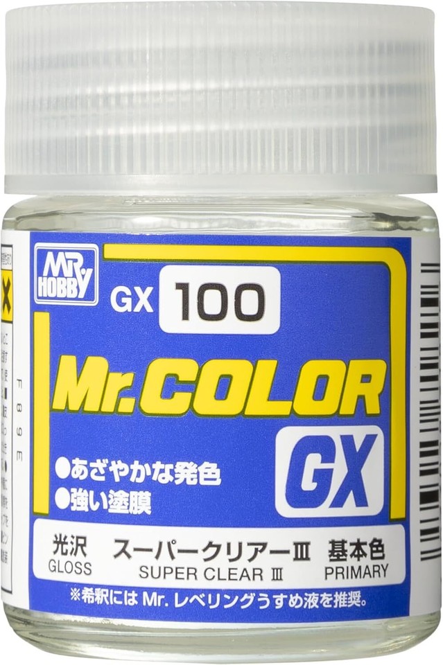 Gunze Mr.Color Lacquer Paint Super Clear GX100、112-114 (18ml) Multiple ...