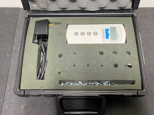 Chatillon DFM100 Digital Force Gauge W/ Attachments Battery Charger and ...