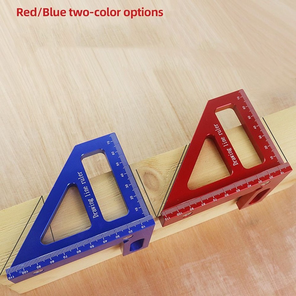Alloy Woodworking Measuring Tool Miter Triangle Ruler Square Protractor ...