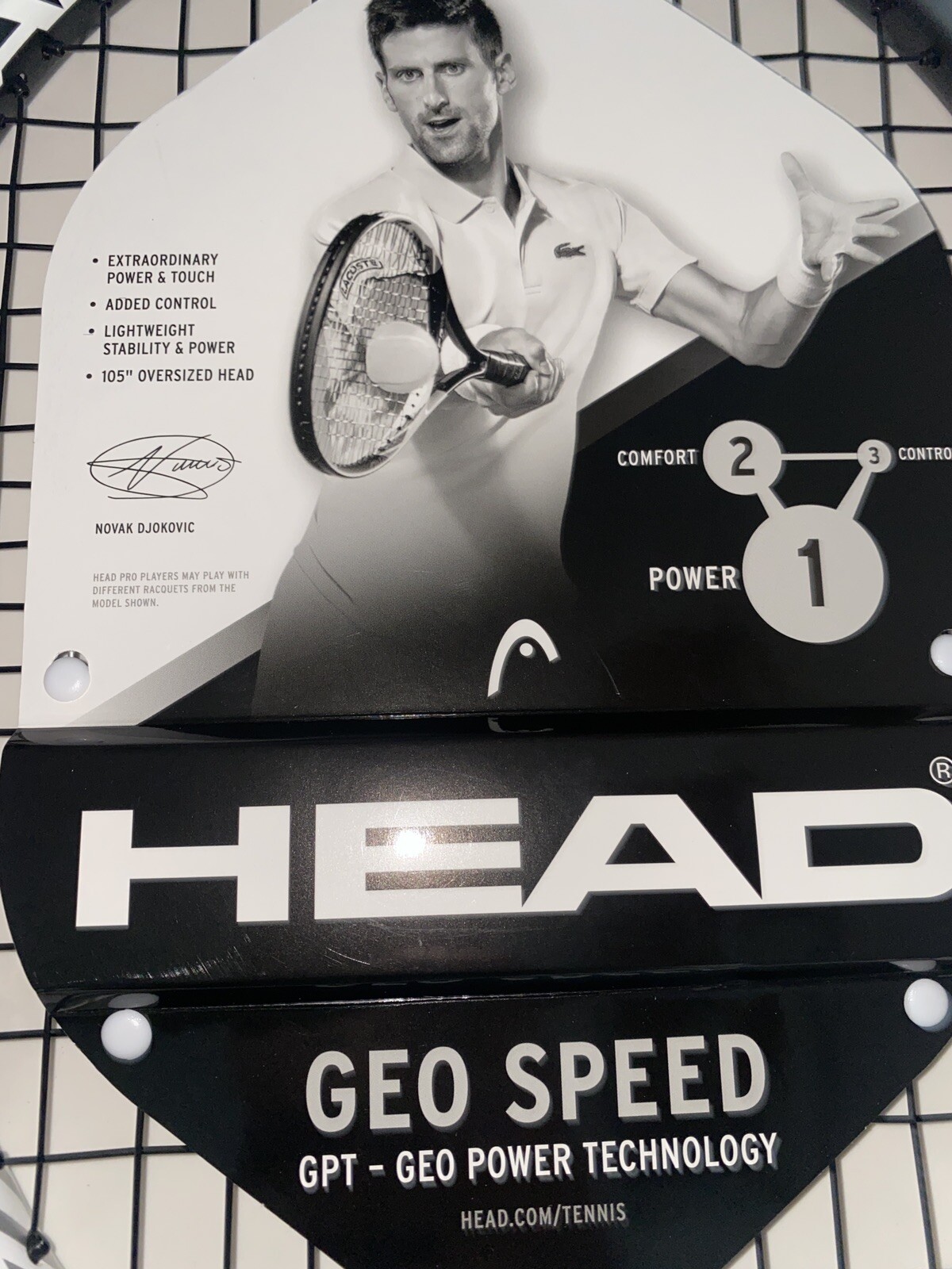Head Geo Speed Adult Tennis Racket - 4 3/8 Light Balance 27.5 Inch ...