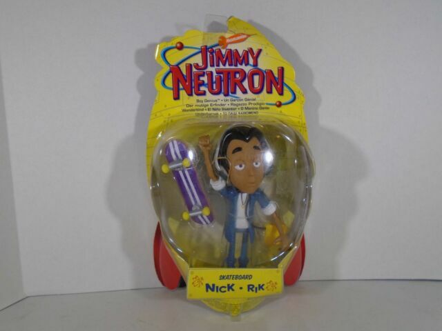 Jimmy Neutron Skateboard Nick Action Figure Mattel Nickelodeon 2001 for ...