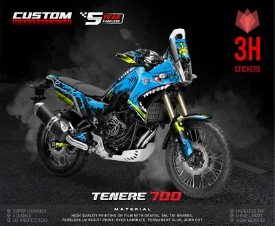 2019-2022 Yamaha Tenere T700 T7 Custom Designed Graphics Decals Stickers