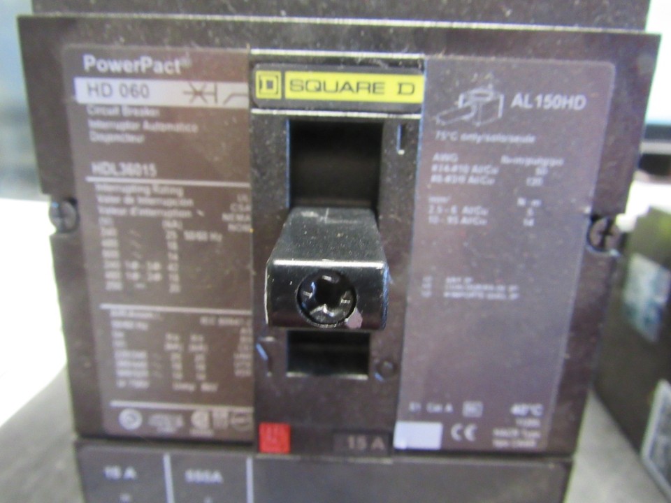 2 PC-SQUARE D/SCHNEIDER ELEC POWERPACT 060 15AMP CIRCUIT BREAKER ...