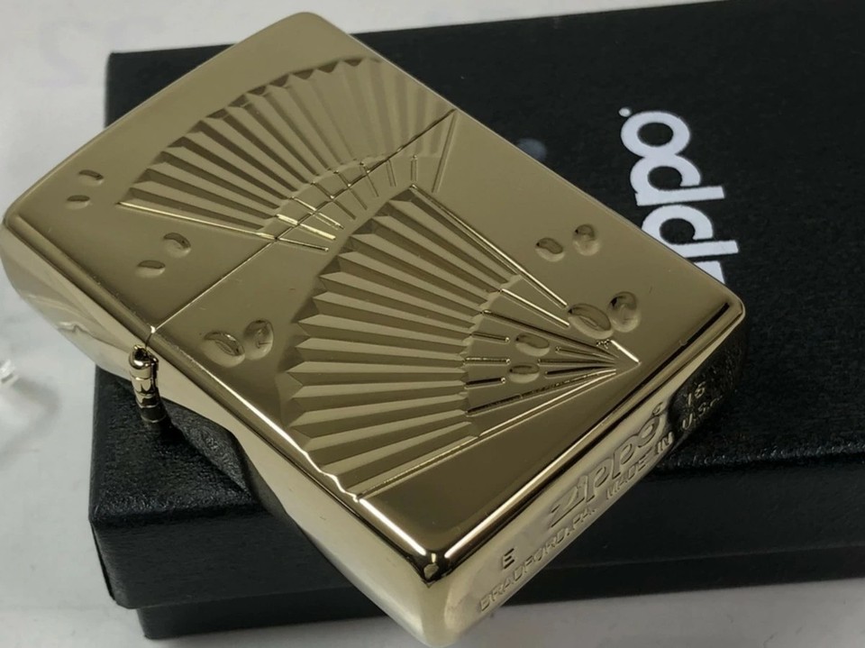 Zippo Gold Titanium Japanese Pattern Lighter Collectible New | eBay ...