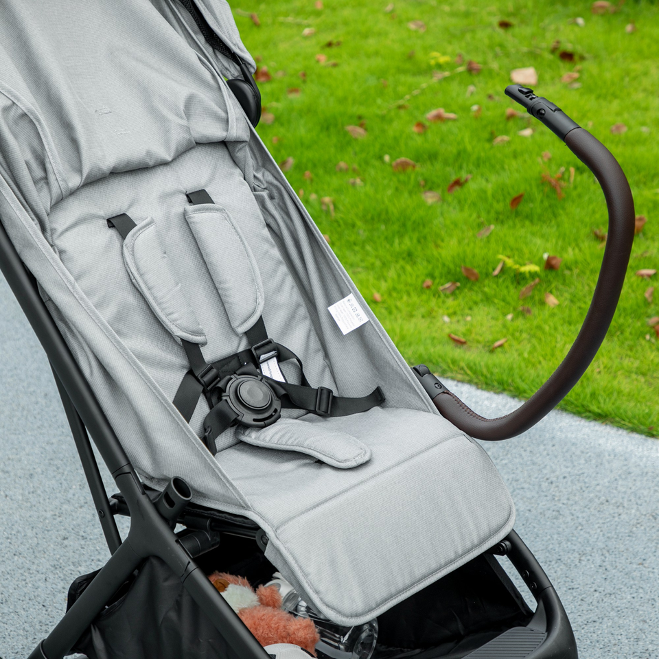 Baby Stroller Lightwt Alu Frame Light Grey 103x87x50cm Cationic Fabric ...
