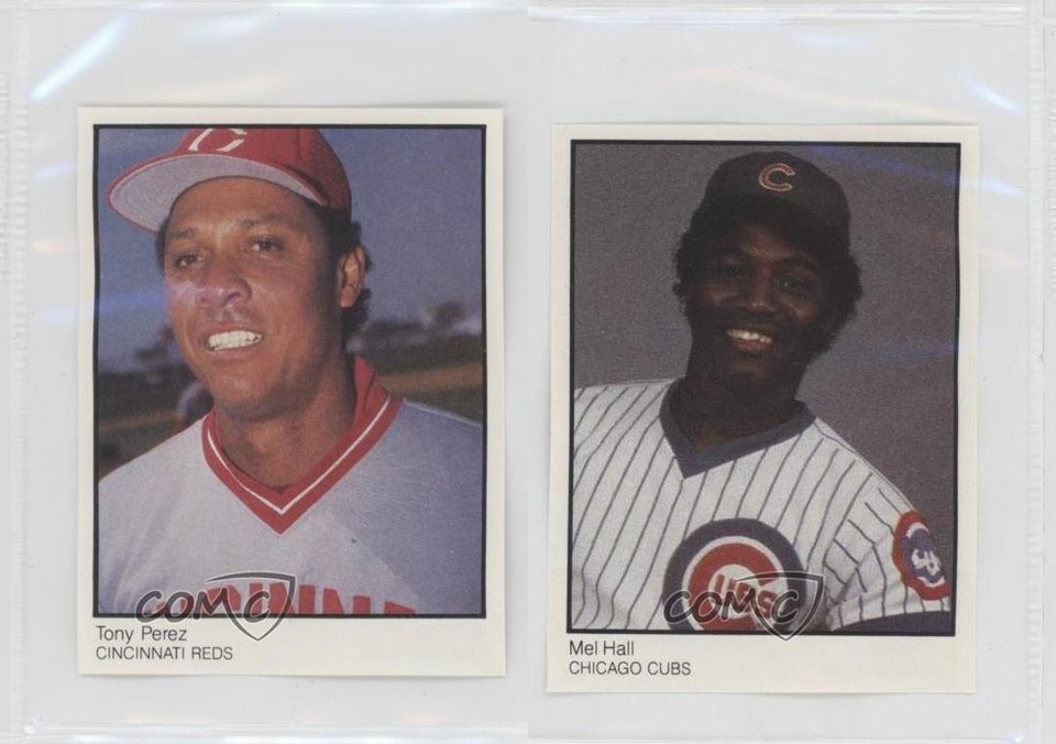 1984 All-Star Game Program Inserts Double Sided Tony Perez Mel Hall HOF ...