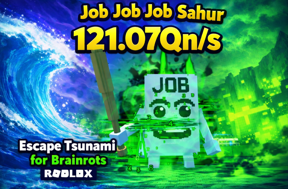 Escape Tsunami For Brainrots! Roblox - Job Job Job Sahur 121.07Qn/s ...