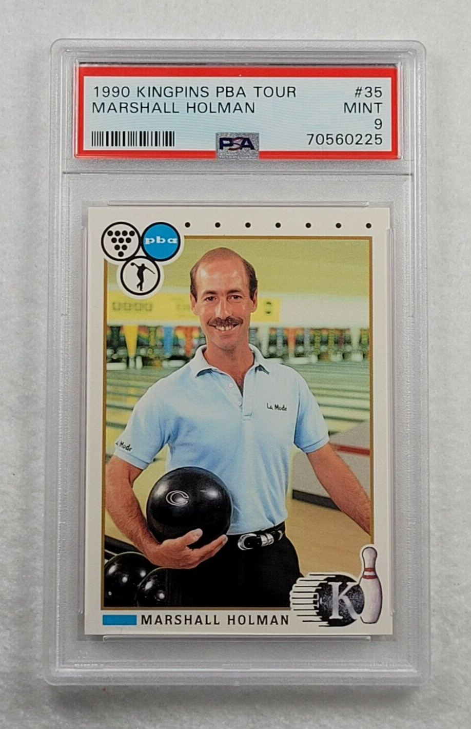 1990 MARSHALL HOLMAN Kingpins PBA TOUR ROOKIE Card BOWLER-PSA 9 | eBay