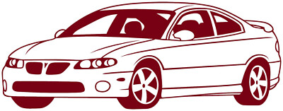 Pontiac GTO 2004-2006 Diagonal View Vinyl Decal Your Color Choice ...