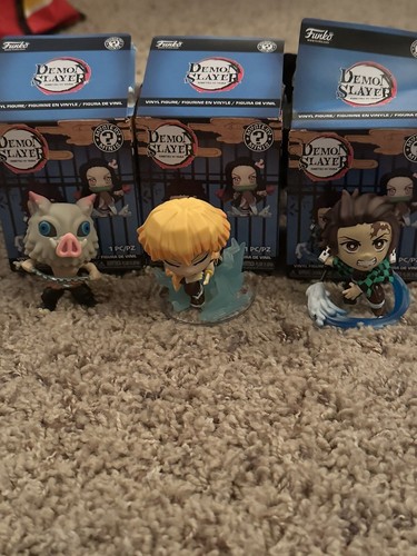 Funko Demon Slayer Mystery Minis Mini-Figure Lot Of 3 Tanjiro, Zenitsu ...