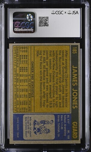 1971 Topps #185 James Jimmy Jones card signed auto JSA CGC 8 | eBay