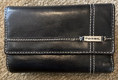Fossil Trifold Leather Wallet Coin Purse | eBay