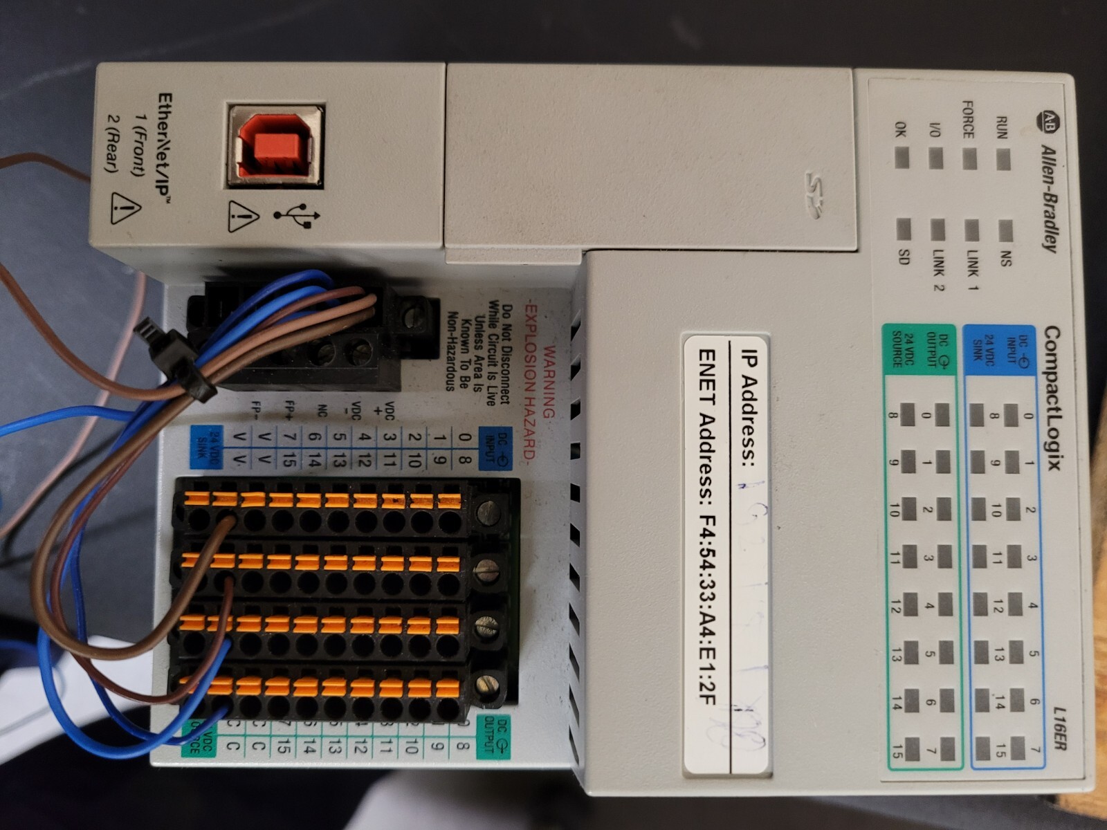 Allen-Bradley 1769-L16ER-BB1B CompactLogix 5370 Ethernet Controller | eBay
