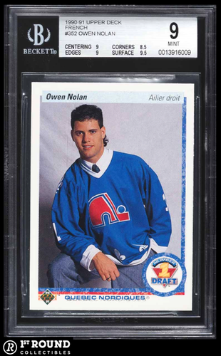 Owen Nolan RC BGS 9: 1990-91 Upper Deck French Rookie Card | eBay