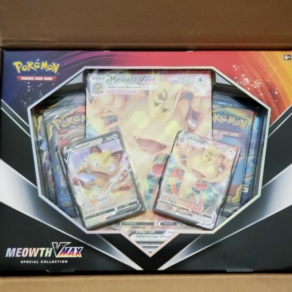 Pokémon TCG Meowth Vmax Box - 4 Packs for sale online | eBay