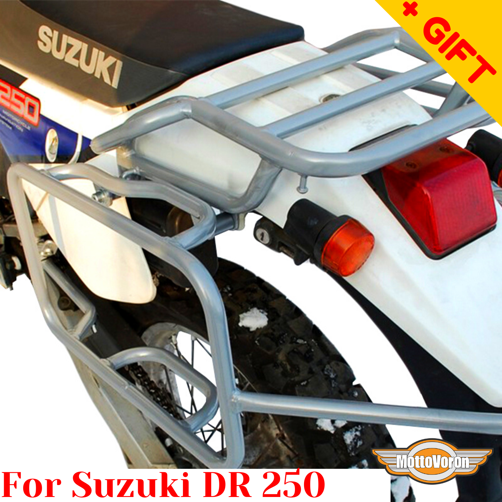 For Suzuki DR 250 Side carrier DR 250 Pannier rack for cases or bags ...