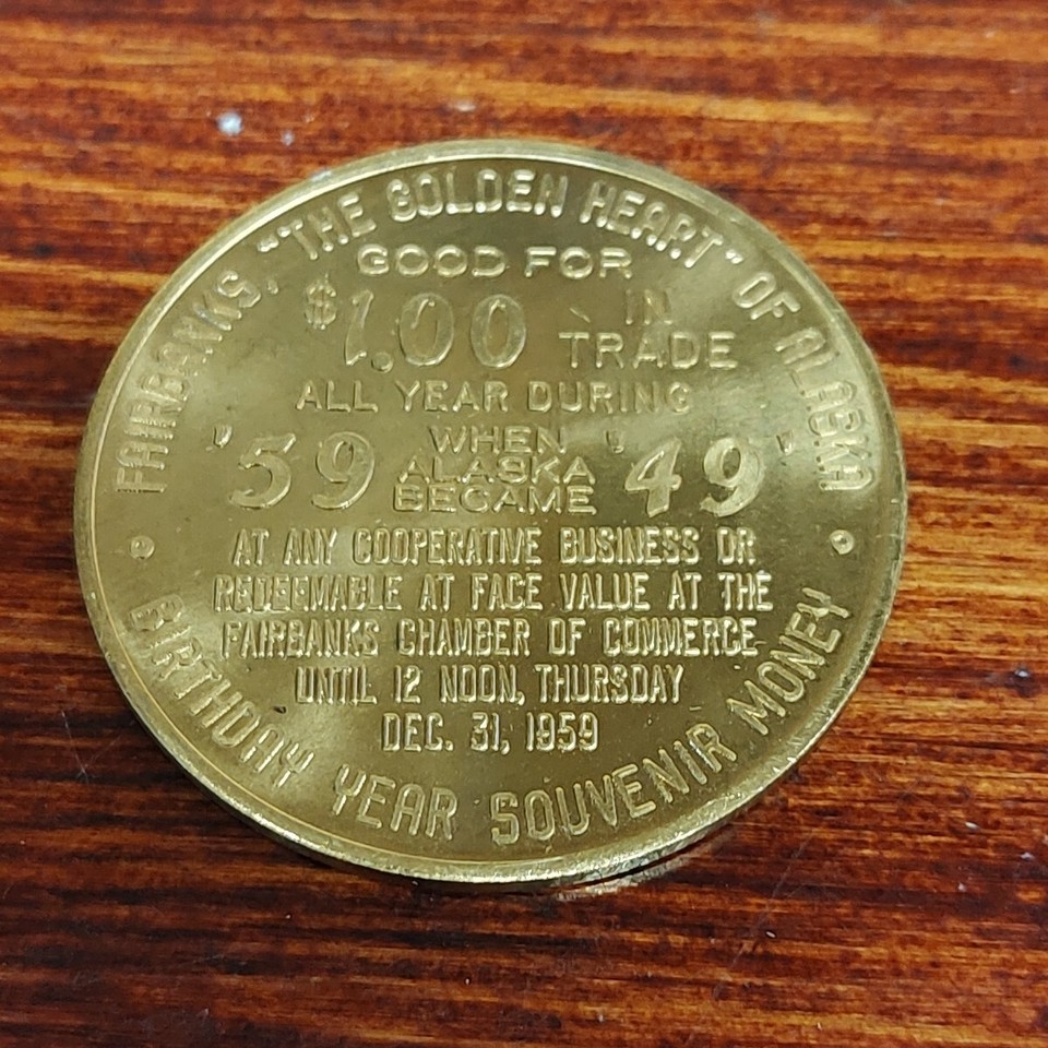 1959 Alaska 49th State Fairbanks Chamber Of Commerce Souvenir Trade ...