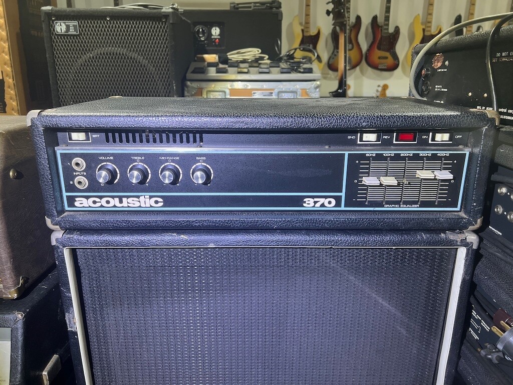 1971 Acoustic 371 Bass Amplifier a 370 Head w/its matching 1x18 ...