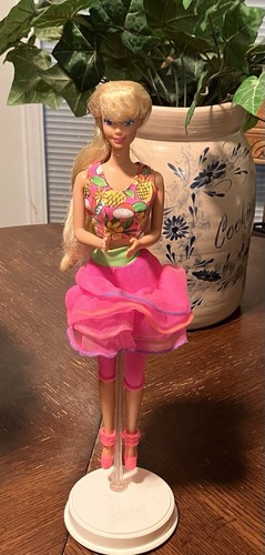 Barbie Doll Redress Blonde Hair Neon Color Ruffled Skirt Fruit Shirt ...