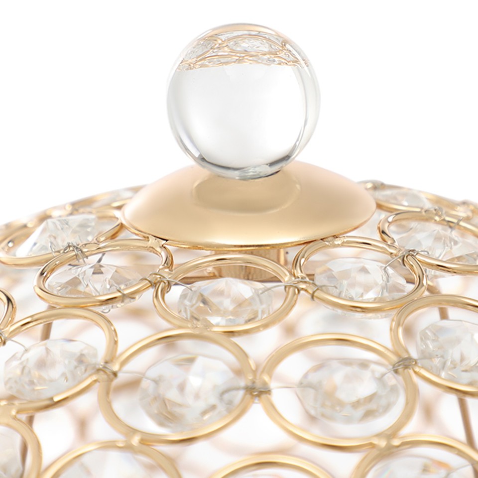 Gold Crystal Table Lamp Desk Bedroom Living Room Lighting Bedside Light ...