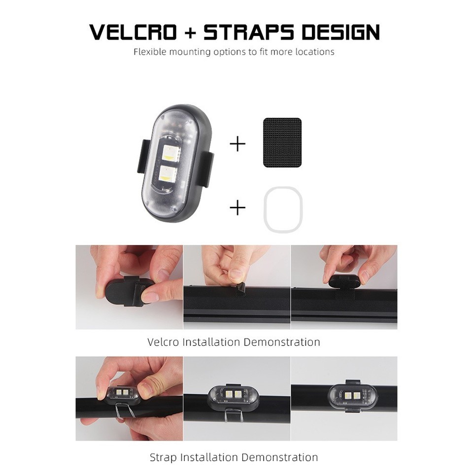 USB Rechargeable Colorful LED Light for Safe Riding on Bicycles and ...