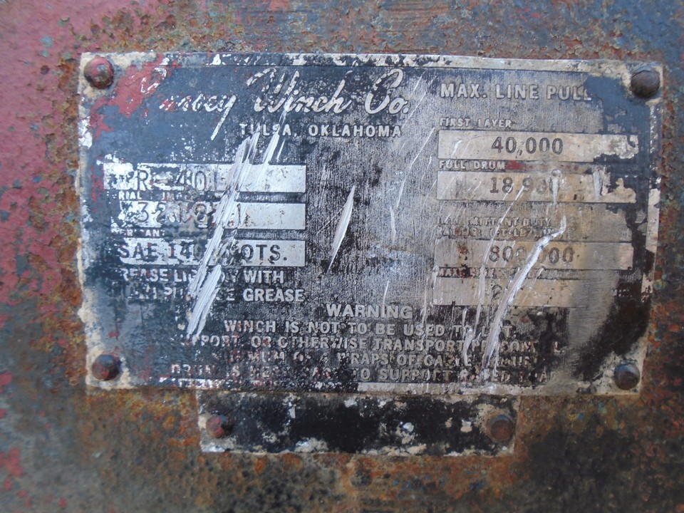 Ramsey Winch Model: R-40 Capacity: 40,000 lb - Good Condition | eBay