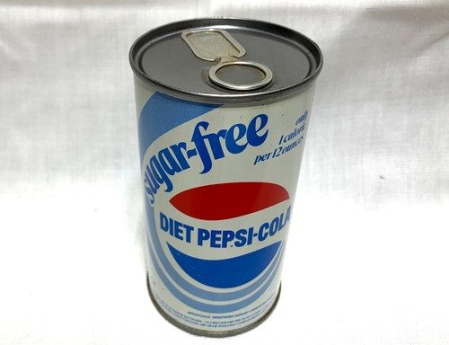 Vintage Diet Pepsi Cola Soda Steel Can Air Filled Unusual Odd Pull Ring ...