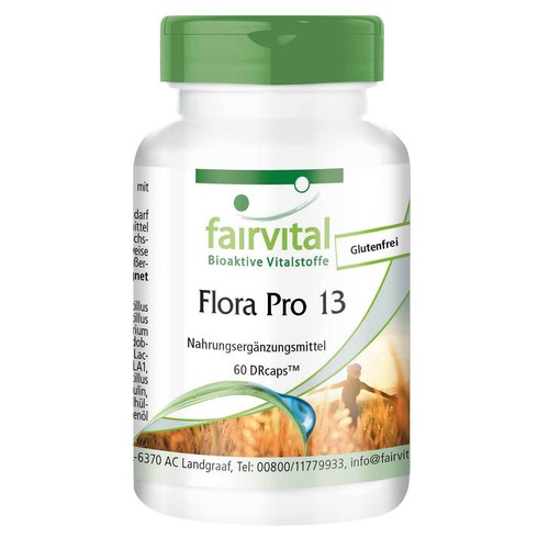 Probiotikum Flora Pro 13, 60 Kapseln 13 probiotische Bakterienstämme ...