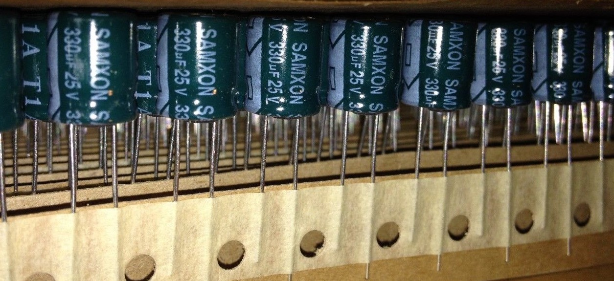 12 PCS Samxon CAP 330UF 330MF 25V RADIAL Capacitor (REPLACING FOR 16V ...
