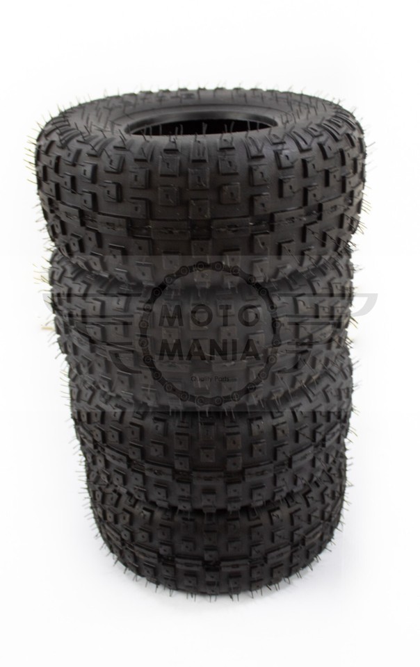 X4 Pack Knobbly Tyre 145/70-6 Tire Tubes Front and Rear Quad bike ATV ...