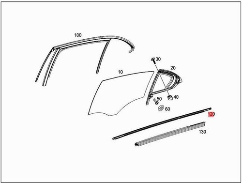 Genuine Sealing Rail Mercedes W176 Hatchback 1767350065 | eBay