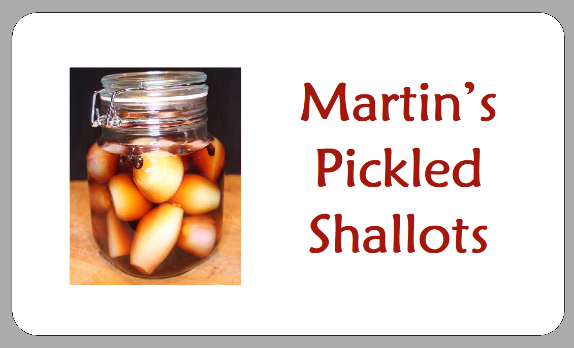 Homemade Pickled Shallots Jar Stickers Personalised Pickle Produce ...