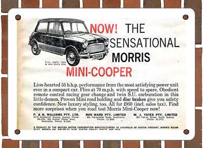 METAL SIGN - 1963 BMC Morris Mini Cooper - 10x14 Inches | eBay
