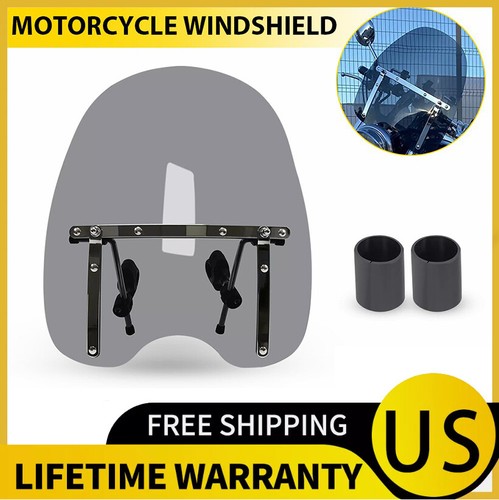 Smoked Windshield /Mount Bracket Fit For Harley Softail Heritage Fatboy ...