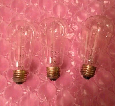 3 Beautiful Satco 40W Vintage Cage Style Filament Bulbs UGLY boxes ...
