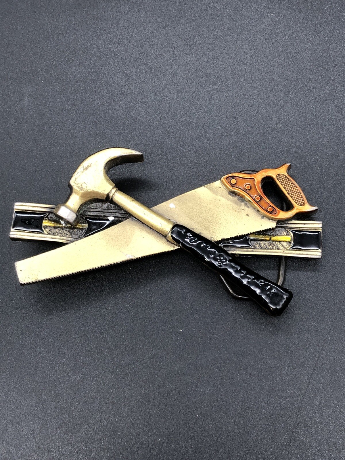 Vintage Metal Carpenter Tool Belt Buckle 1981 Made In… - Gem