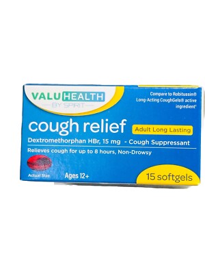 Adult Cough Relief Long Lasting Non-Drowsy 15 Softgels | eBay