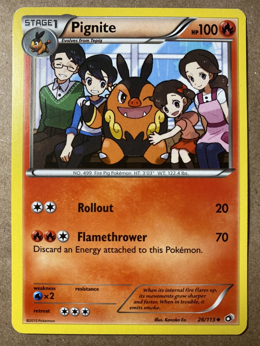 Pokemon Pignite Card