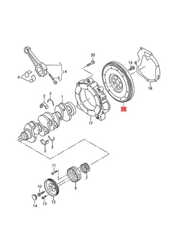 Genuine VW Diesel-Industrie-Motore 028 069 2X0 Flywheel 2X0105269B | eBay