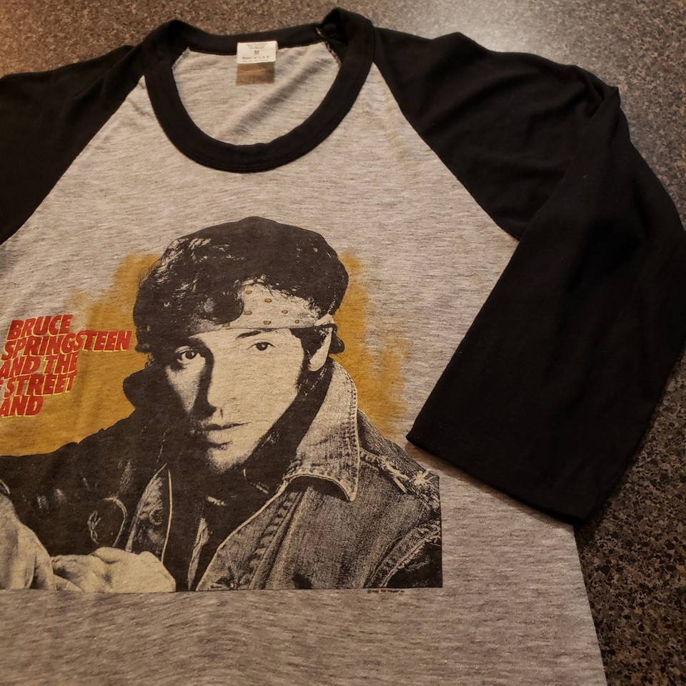 BRUCE SPRINGSTEEN vintage Vtg 80's Concert Tour Raglan Tee Shirt 1984 ...