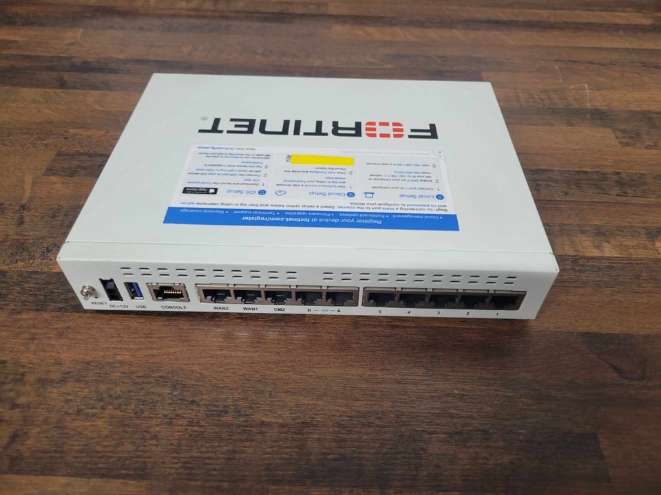 Fortinet FortiGate 60F SDWAN/NEXT GEN Firewall Network Security FG-60F ...