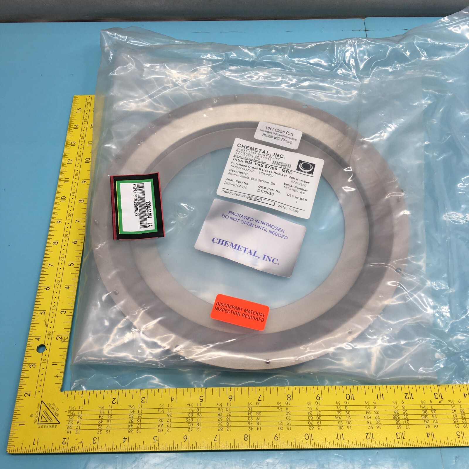 TOKYO ELECTRON TEL D120938 PIE-PAN SHIELD, ETCH 200MM, 148600 | eBay UK