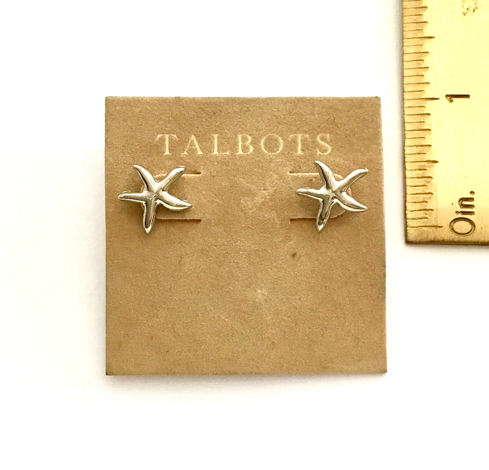 Talbots Silver Starfish Stud Pierced Earrings | eBay