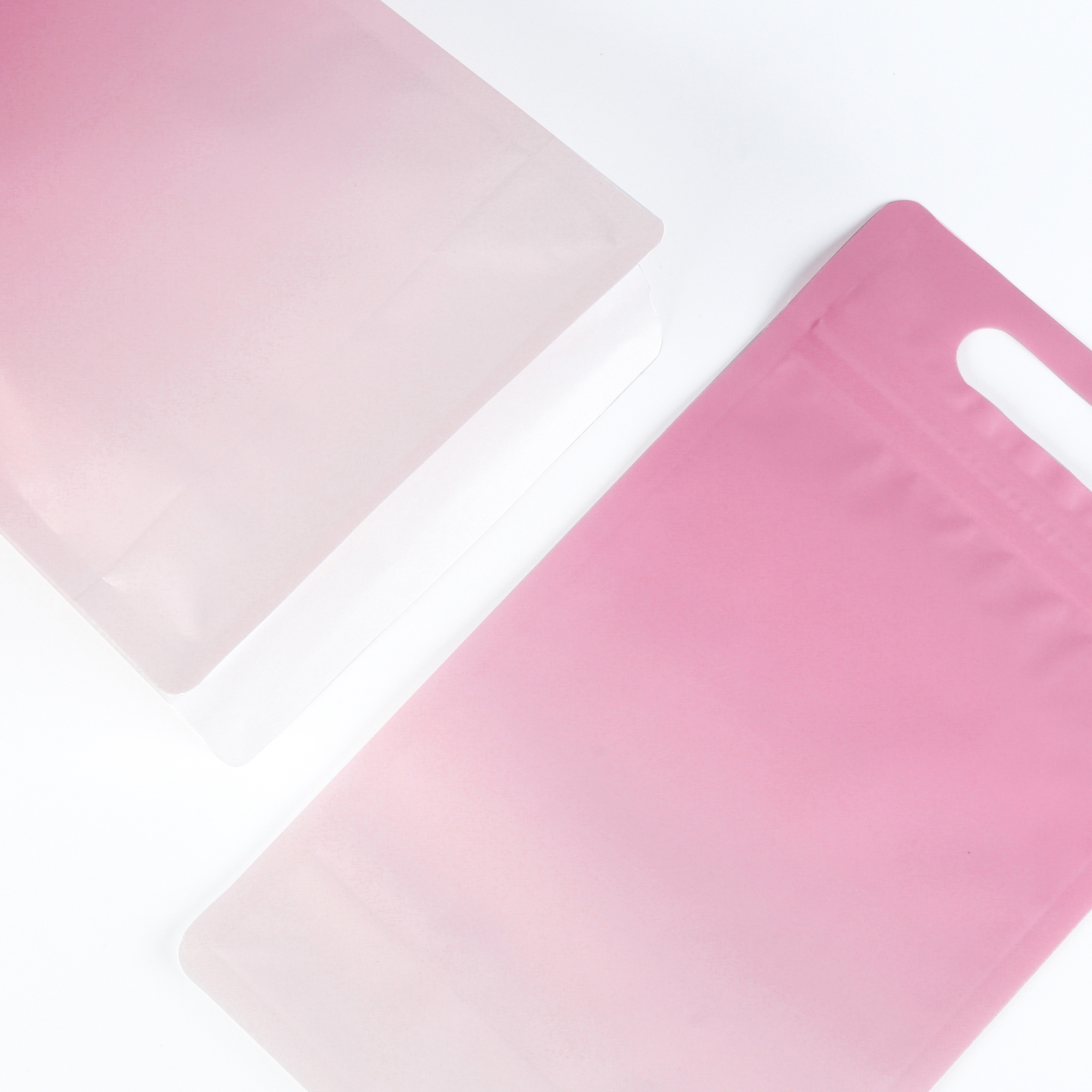 25 Pink Rice Paper Reclosable Zip Bags with Clear Side Gusset Food ...