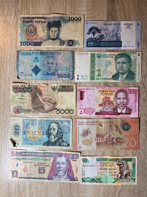 10 PCS Different World Currency Mixed Foreign Banknotes Cash Lot | eBay
