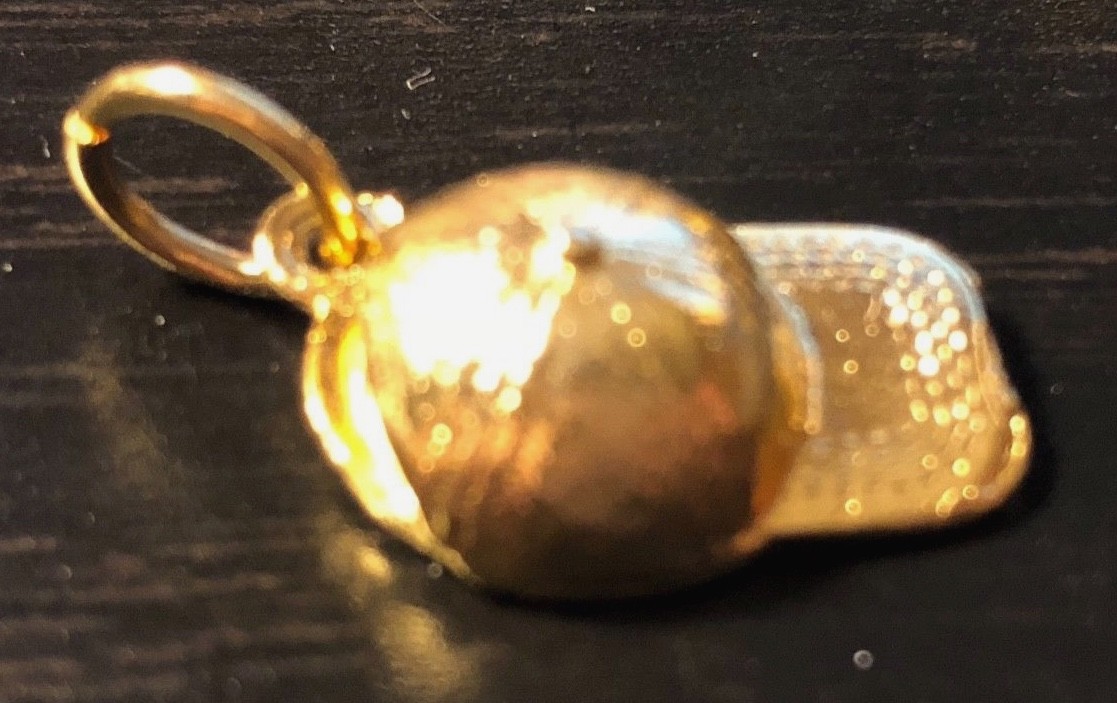 Gold Plated Baseball Hat Pendant Charm | eBay