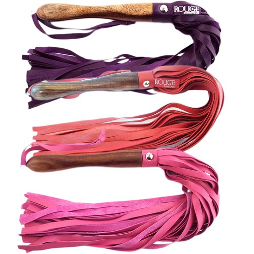 Wooden Handled Flogger Sensual Desire Bondage Erotic Spanking Fetish ...