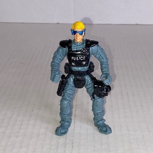 Chap Mei Police Force SWAT Action Figure Gray with Blue Goggles 4” | eBay
